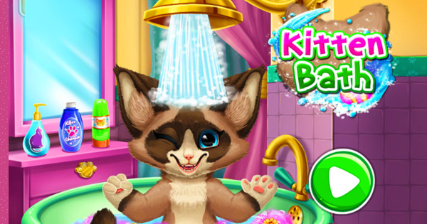 Kitten Bath - Play Online at GoGy Games